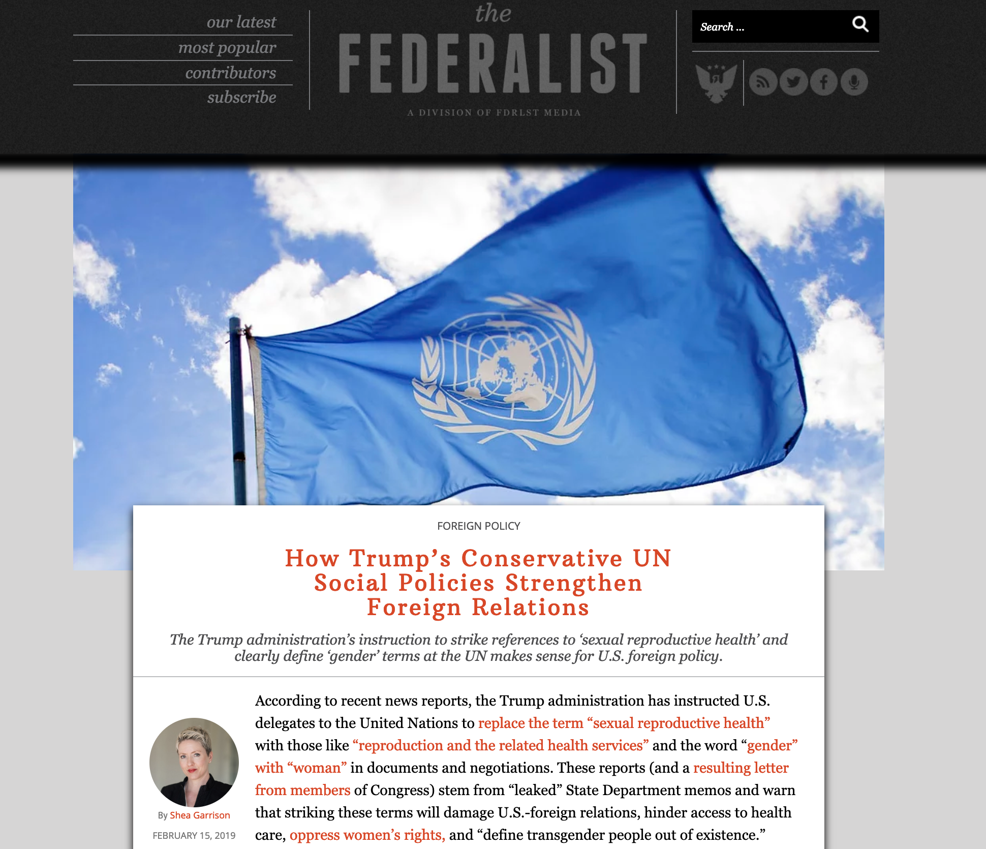 How Trump’s Conservative UN Social Policies Strengthen Foreign ...